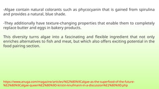 food safety via algae in term of algae application | PPTX