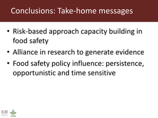 Research and training partnership to assist food safety in Vietnam and ...