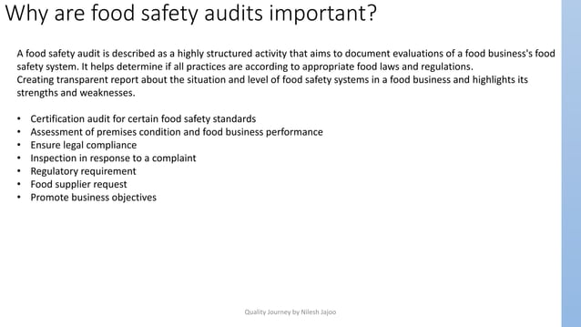 Food Saftey Audits 1.pdf | Agriculture | Industries