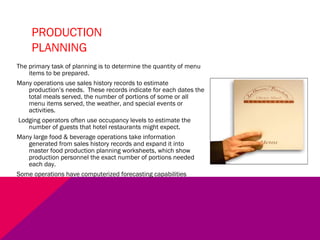 Foods and beverages operations | PDF