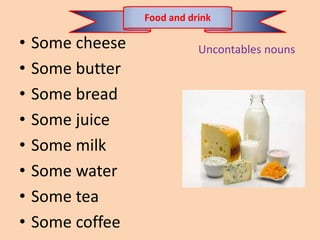 Foods and prepositions | PPTX
