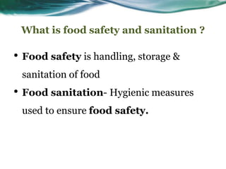 Food sanitation | PPT