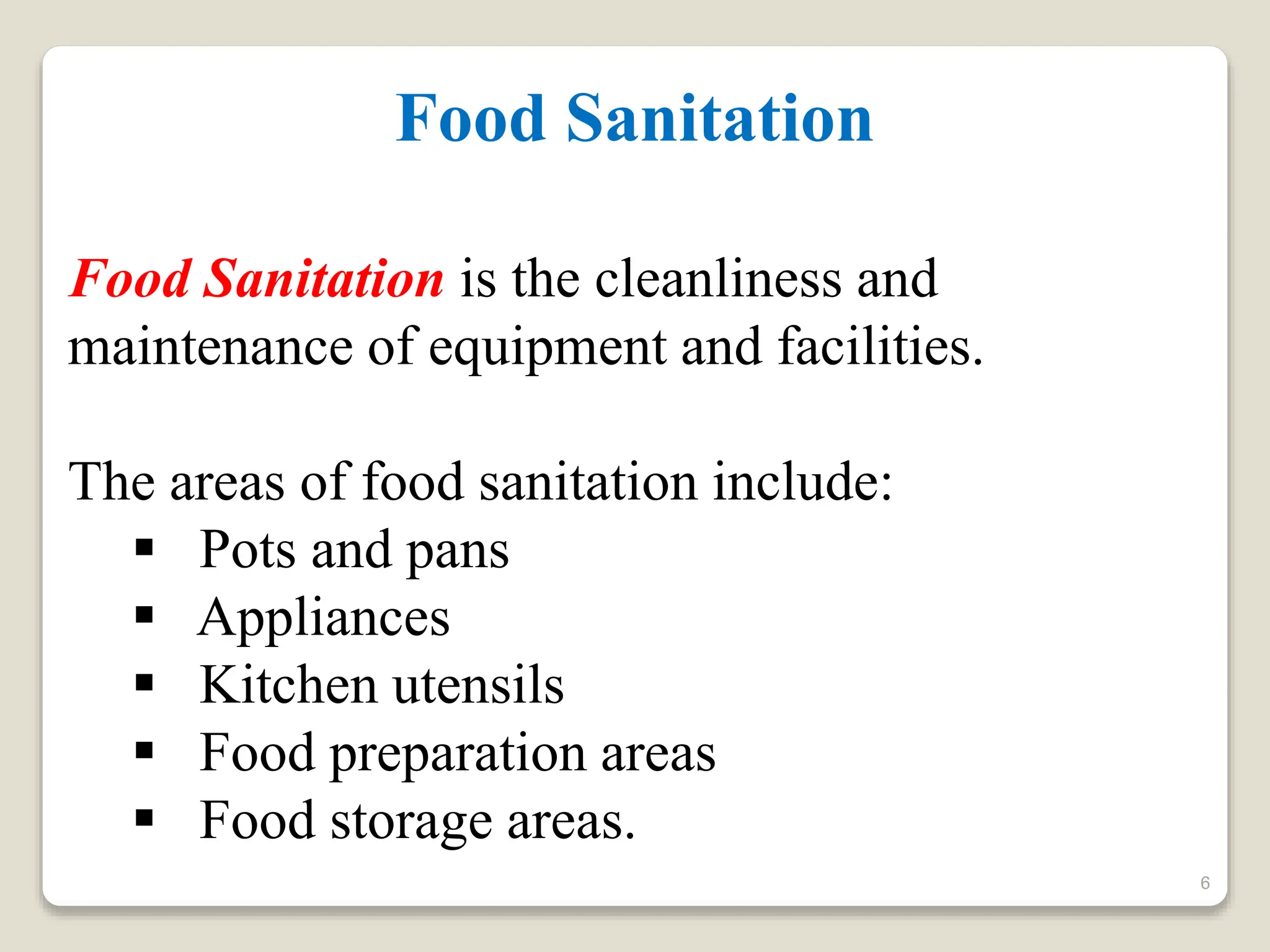 Food Sanitation, Food Safety, Fiid Hygeine | PPT