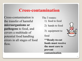 Food Sanitation. Prevention of foodborne illnesses. Protection of ...