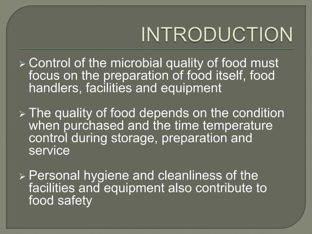 Food santitation and safety | PPT