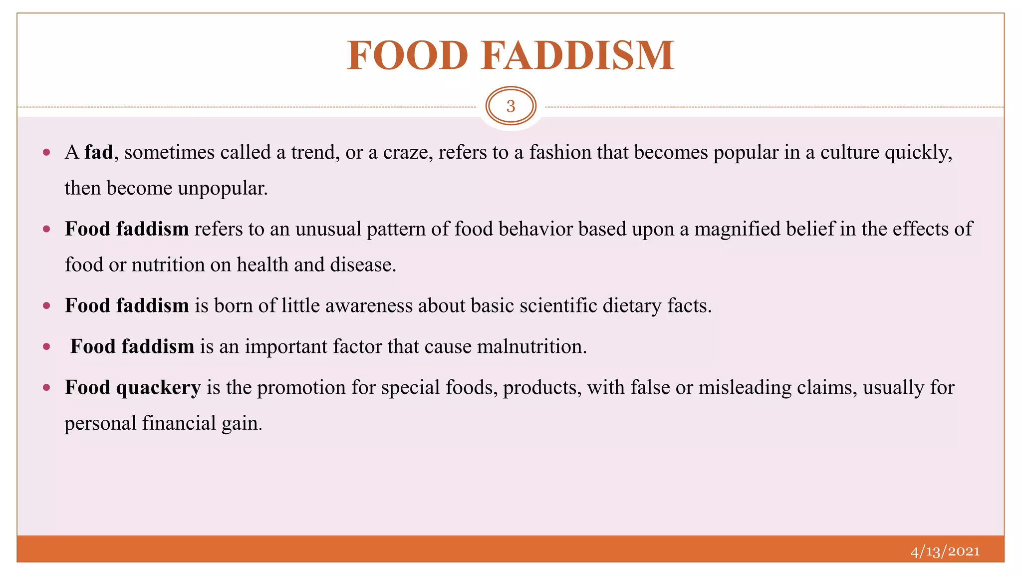 food toxicity, contaminants, faddism and standards | PPT