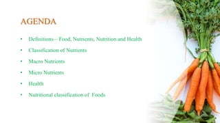 Food science food,nutrition,nutrients and health | PPTX | Food & Drink