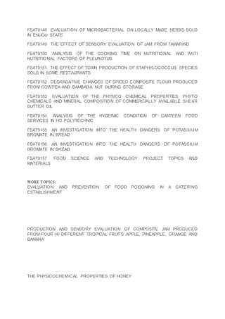 FOOD SCIENCE AND TECHNOLOGY PROJECT TOPICS AND MATERIALS.docx