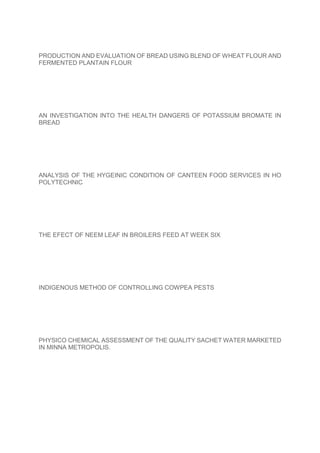 FOOD SCIENCE AND TECHNOLOGY PROJECT TOPICS AND MATERIALS.docx