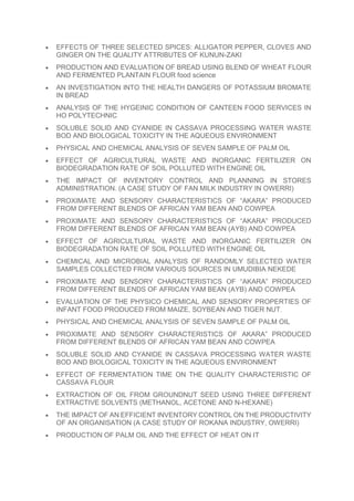 FOOD SCIENCE AND TECHNOLOGY PROJECT TOPICS AND MATERIALS.docx