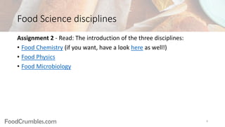 Food science basics session 1 slides | PDF