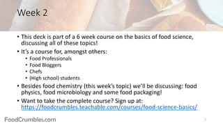 Food science basics 2 - Food Chemistry Basics | PDF | Chemistry | Science