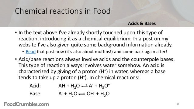 Food science basics session 3 - Chemical Reactions