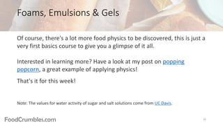 Food science basics 4 - Food Physics | PDF