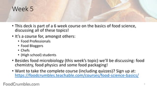Food science basics 5 - Food Microbiology | PPT