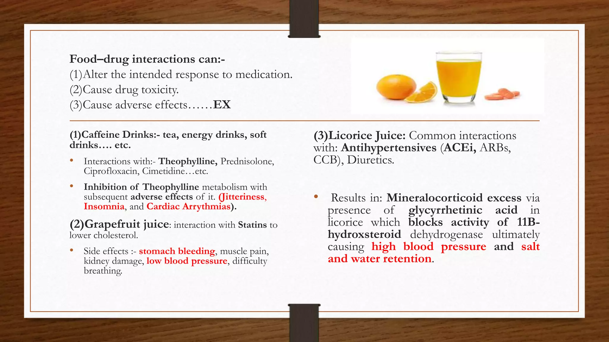 Foods drugs interaction | PPTX