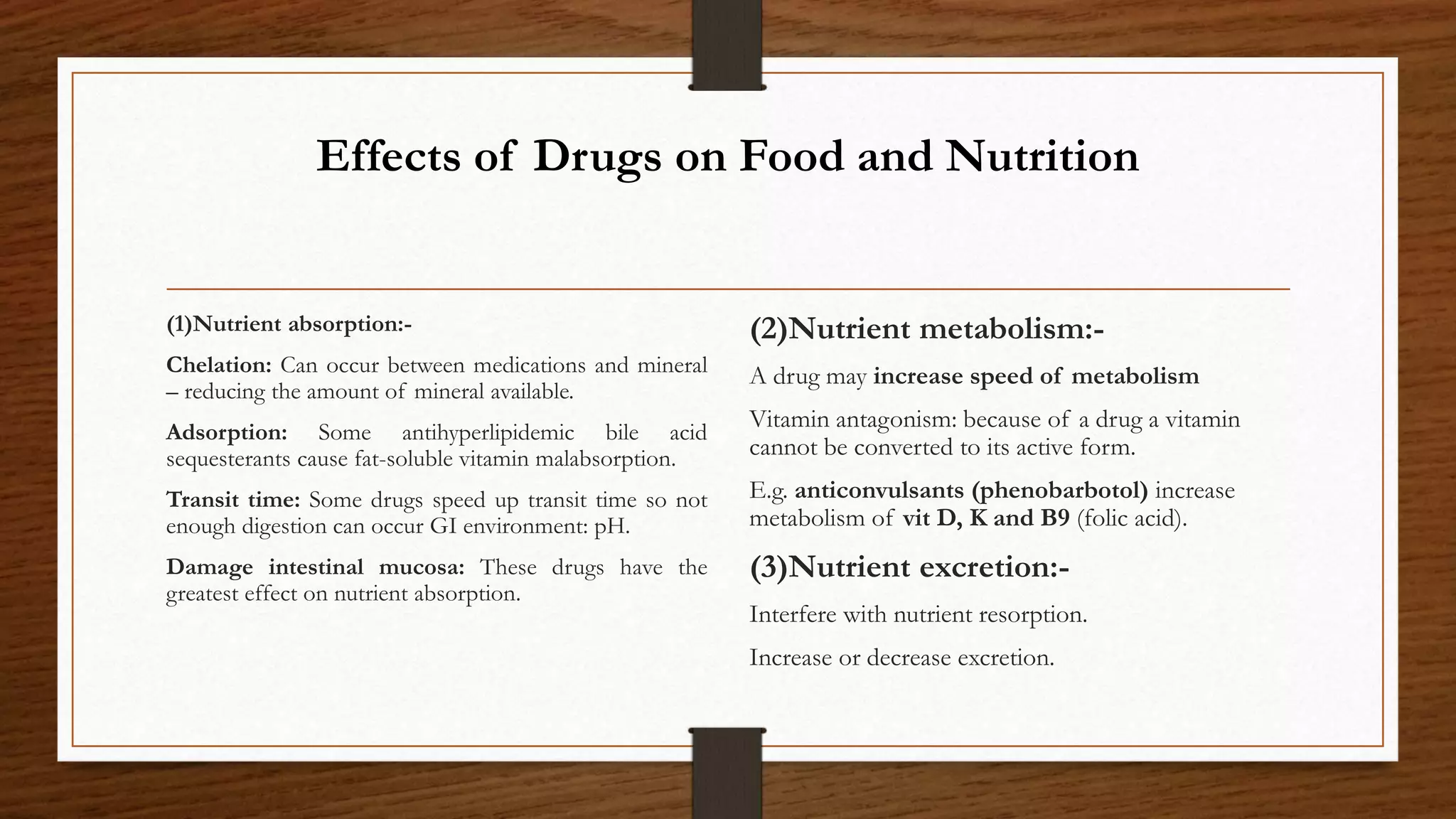 Foods drugs interaction | PPTX