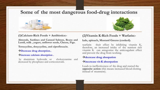 Foods drugs interaction | PPTX | Digestive Disorders | Diseases and ...