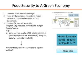 Green Economy and Food security | PPTX