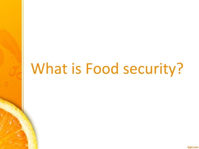 Food security | PPT