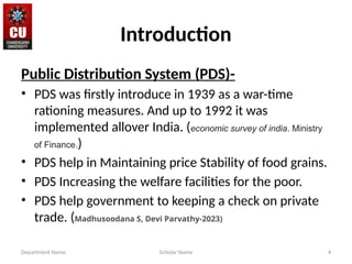 role of AI And PDS in Food security India | PPT