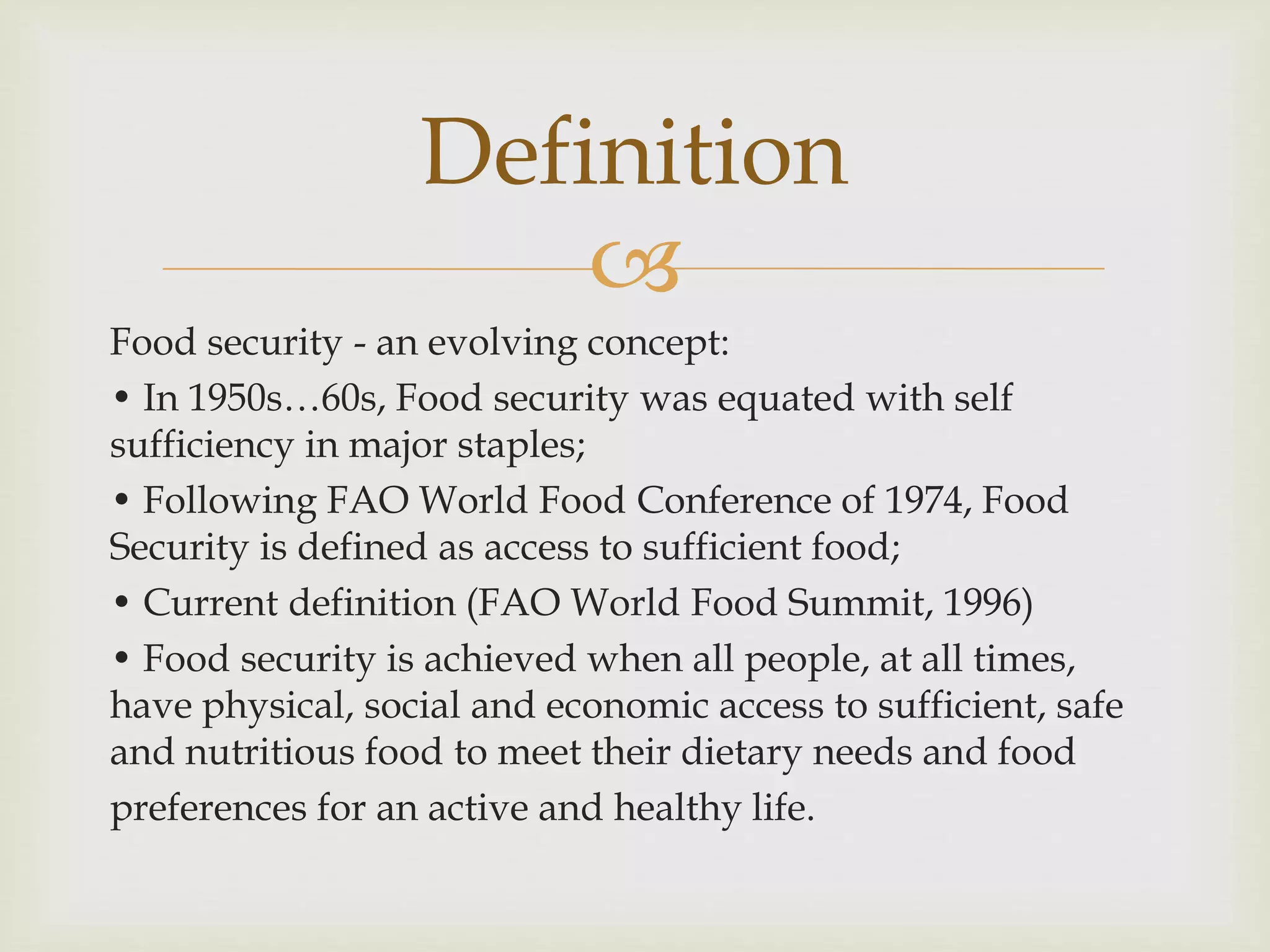 Food security and food safety | PPTX