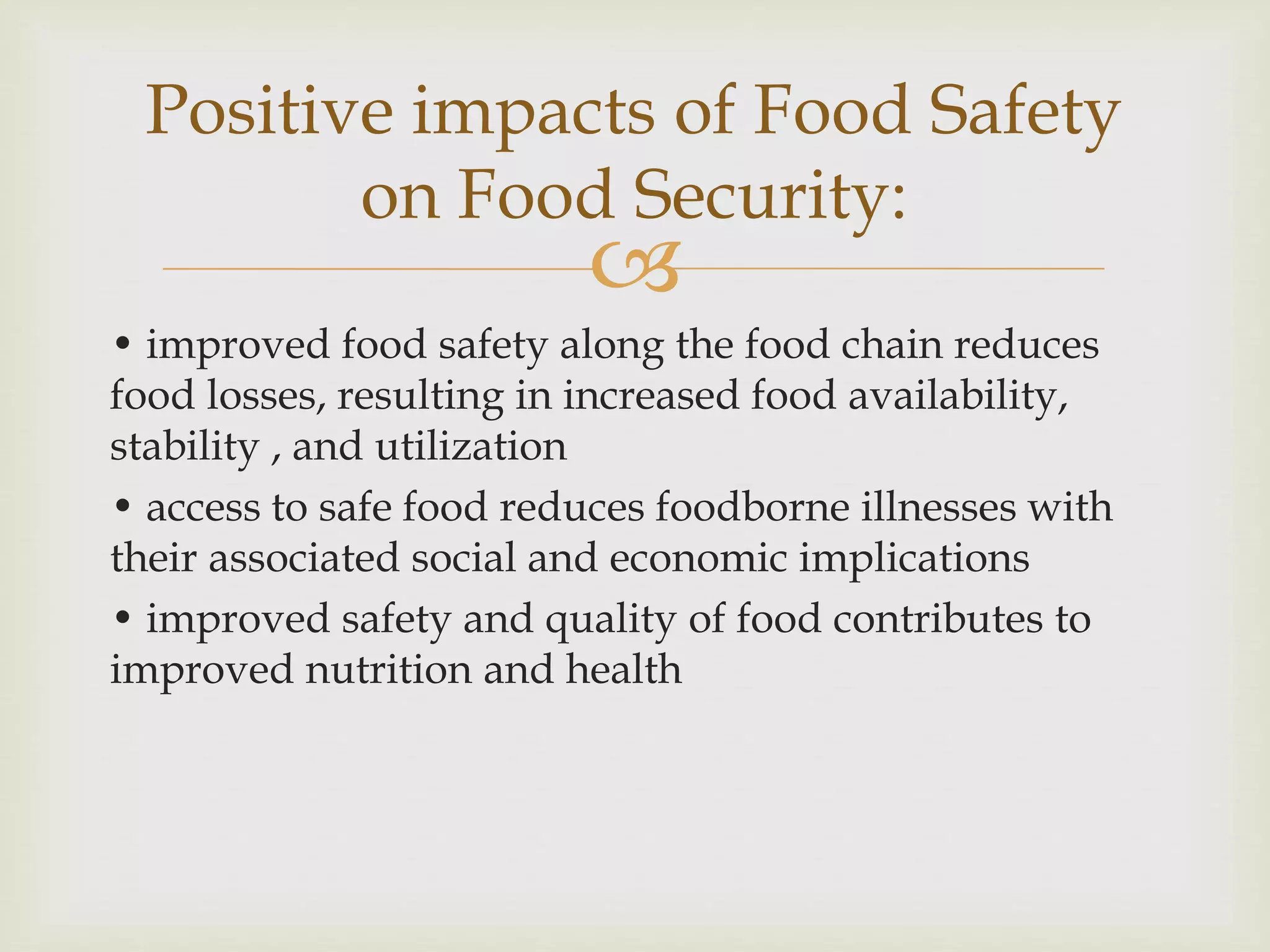 Food security and food safety | PPTX