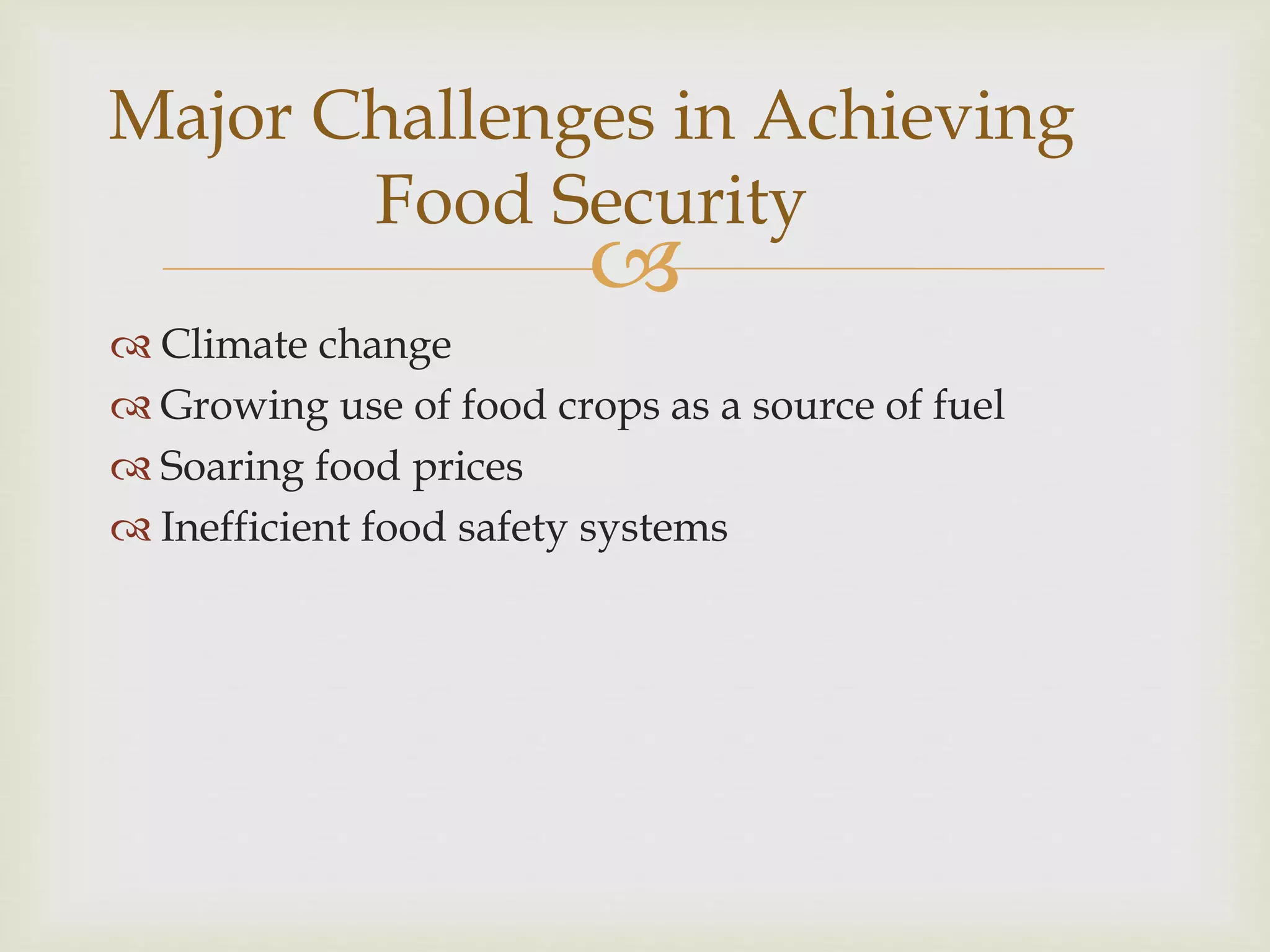 Food security and food safety | PPTX