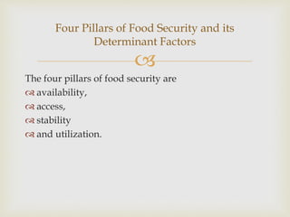 Food security and food safety | PPTX