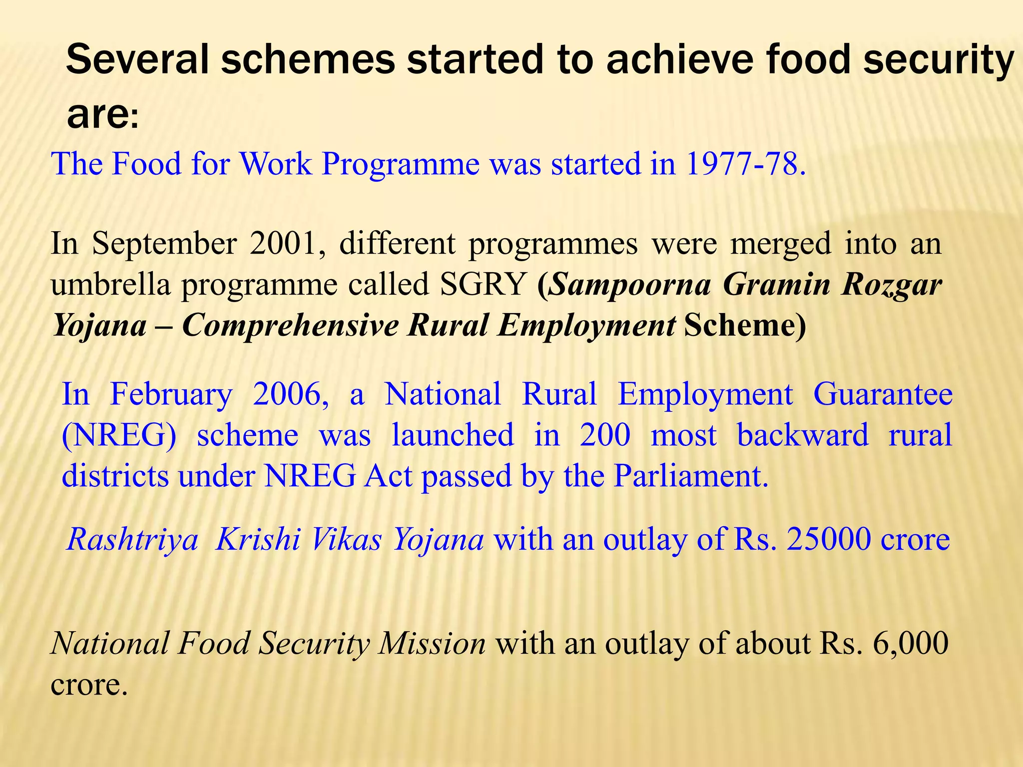 Food security and public distribution system | PPTX