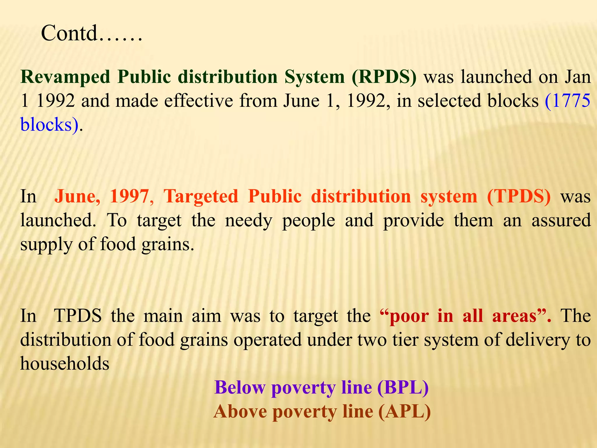 Food security and public distribution system | PPTX
