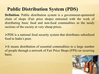 Food security and public distribution system | PPTX