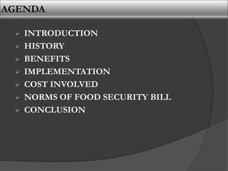 Food security bill | PPTX