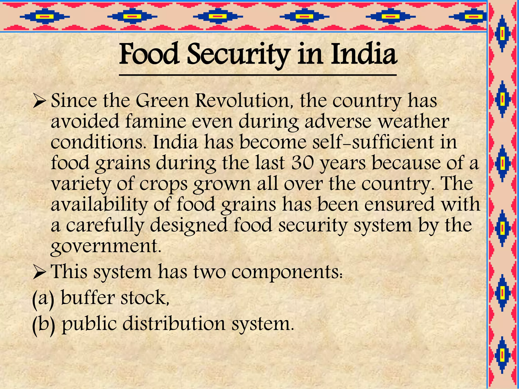Food Security in India class 9 CBSE | PPTX
