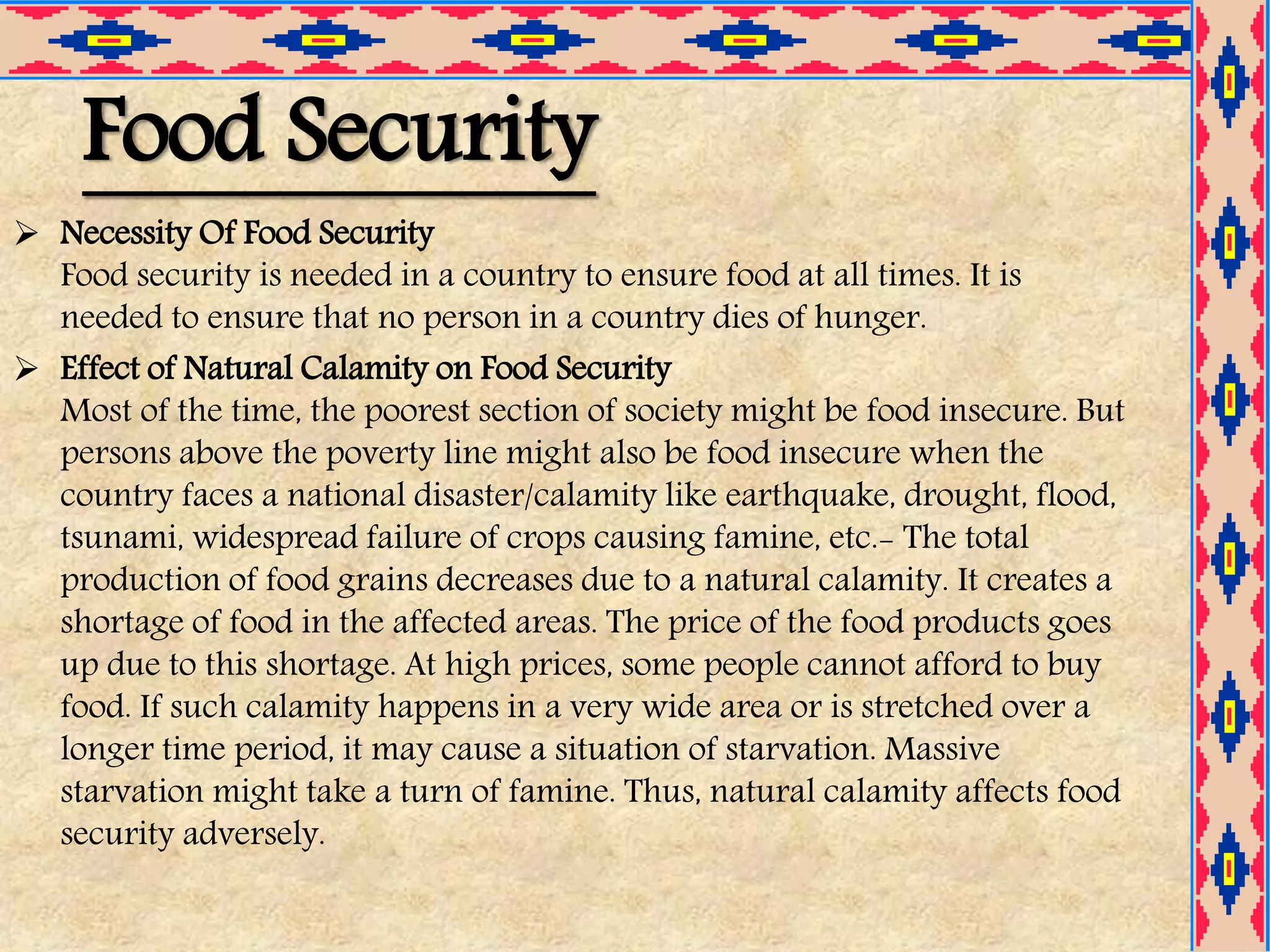 Food Security in India class 9 CBSE | PPTX