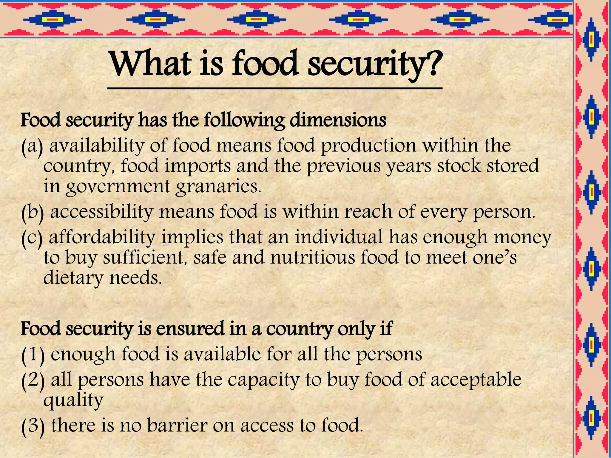 Food Security in India class 9 CBSE | PPTX