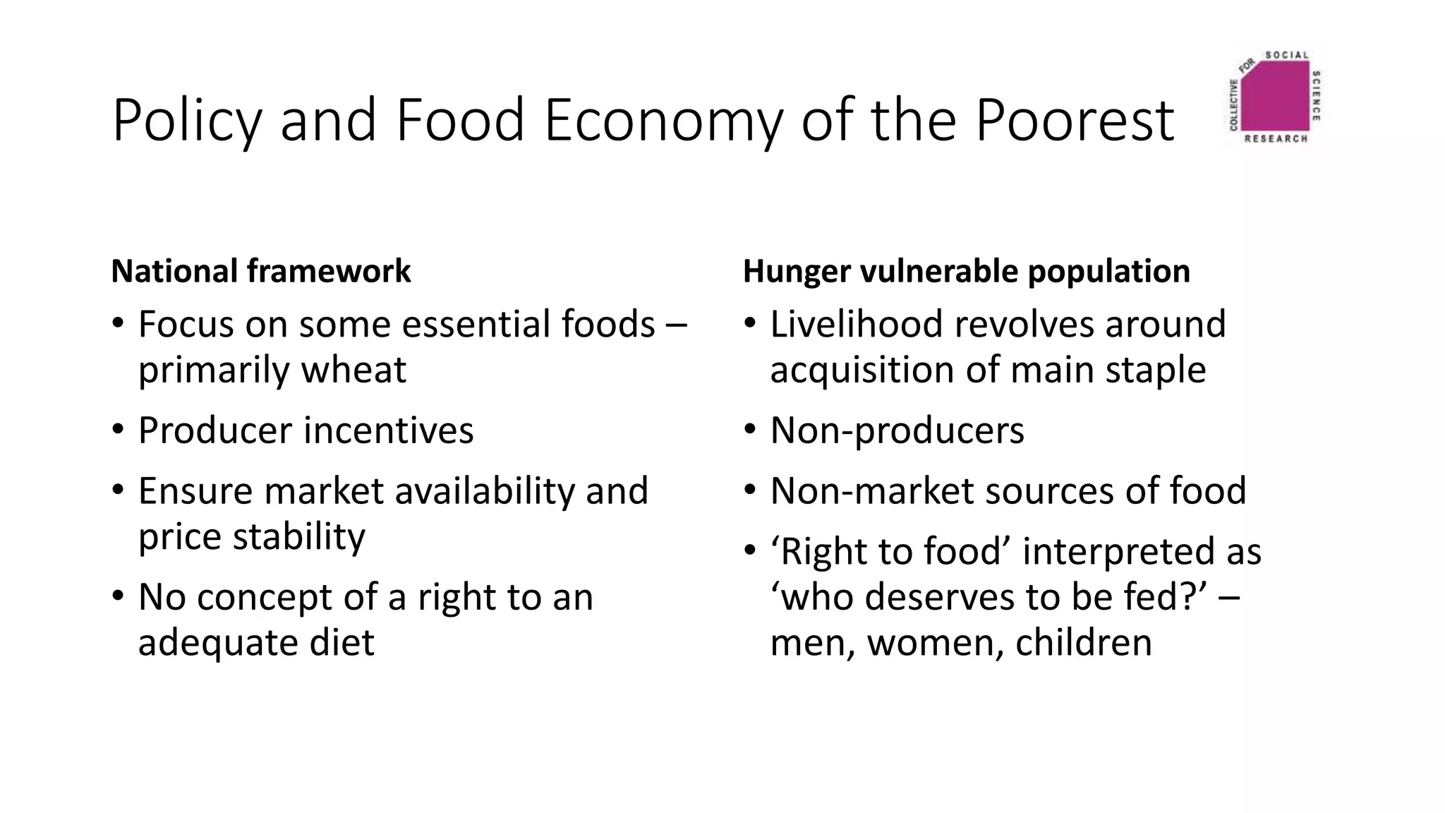 Food security, hunger & nutrition in sindh | PPTX