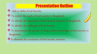 Food security in bd | PPTX