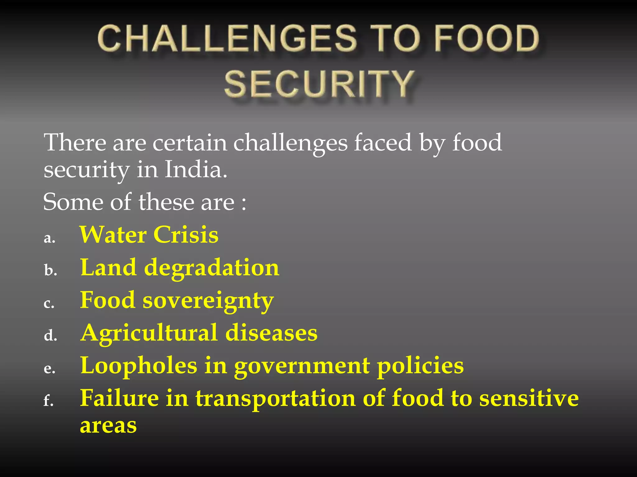 Food security in india | PPTX