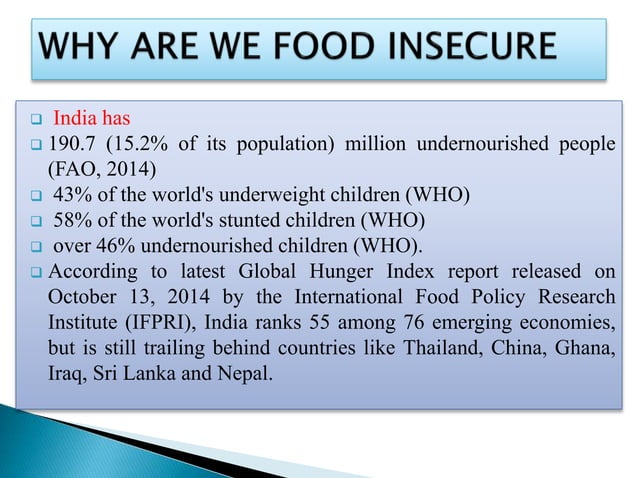 Food security with reference to PDS in India | PPT