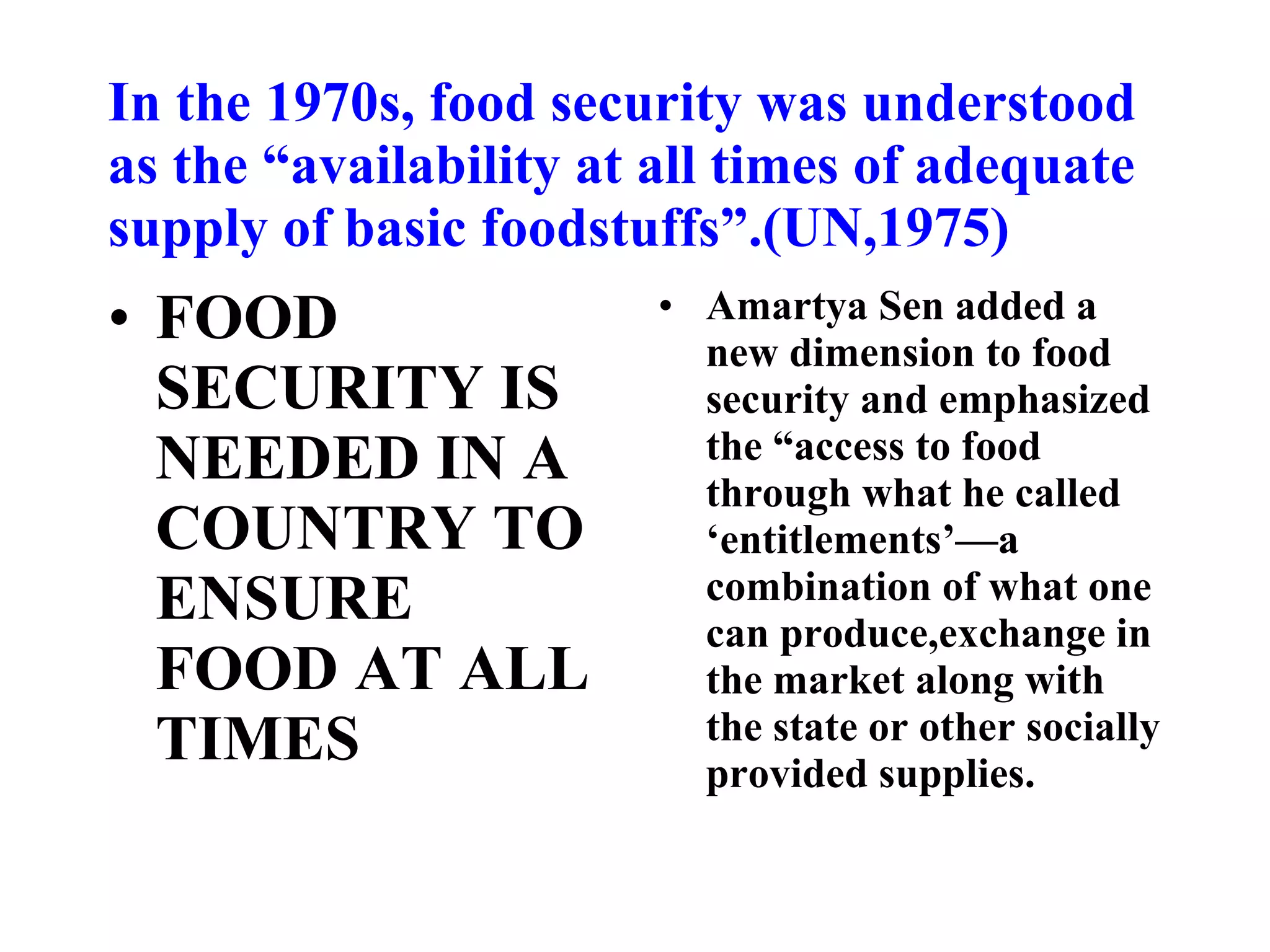 Food Security In India (Class Ix) | PPT