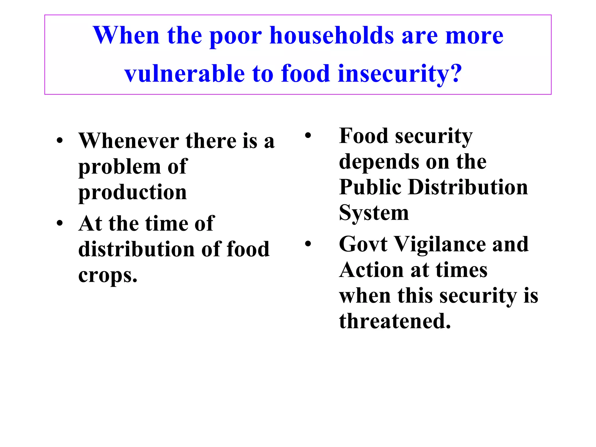 Food Security In India (Class Ix) | PPT
