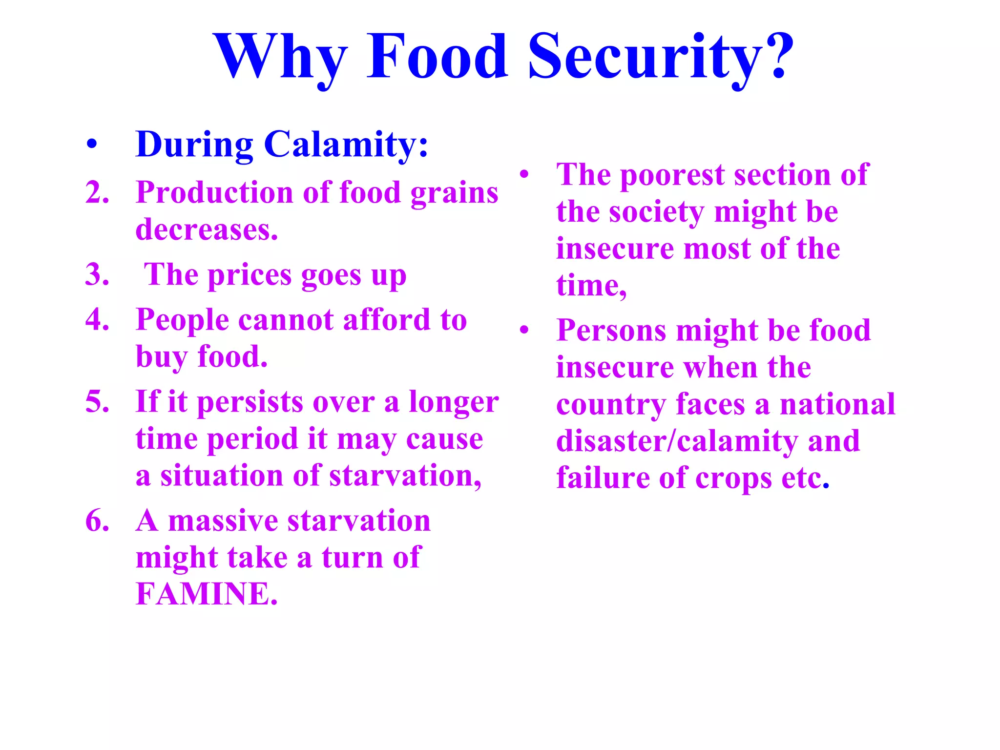 Food Security In India (Class Ix) | PPT