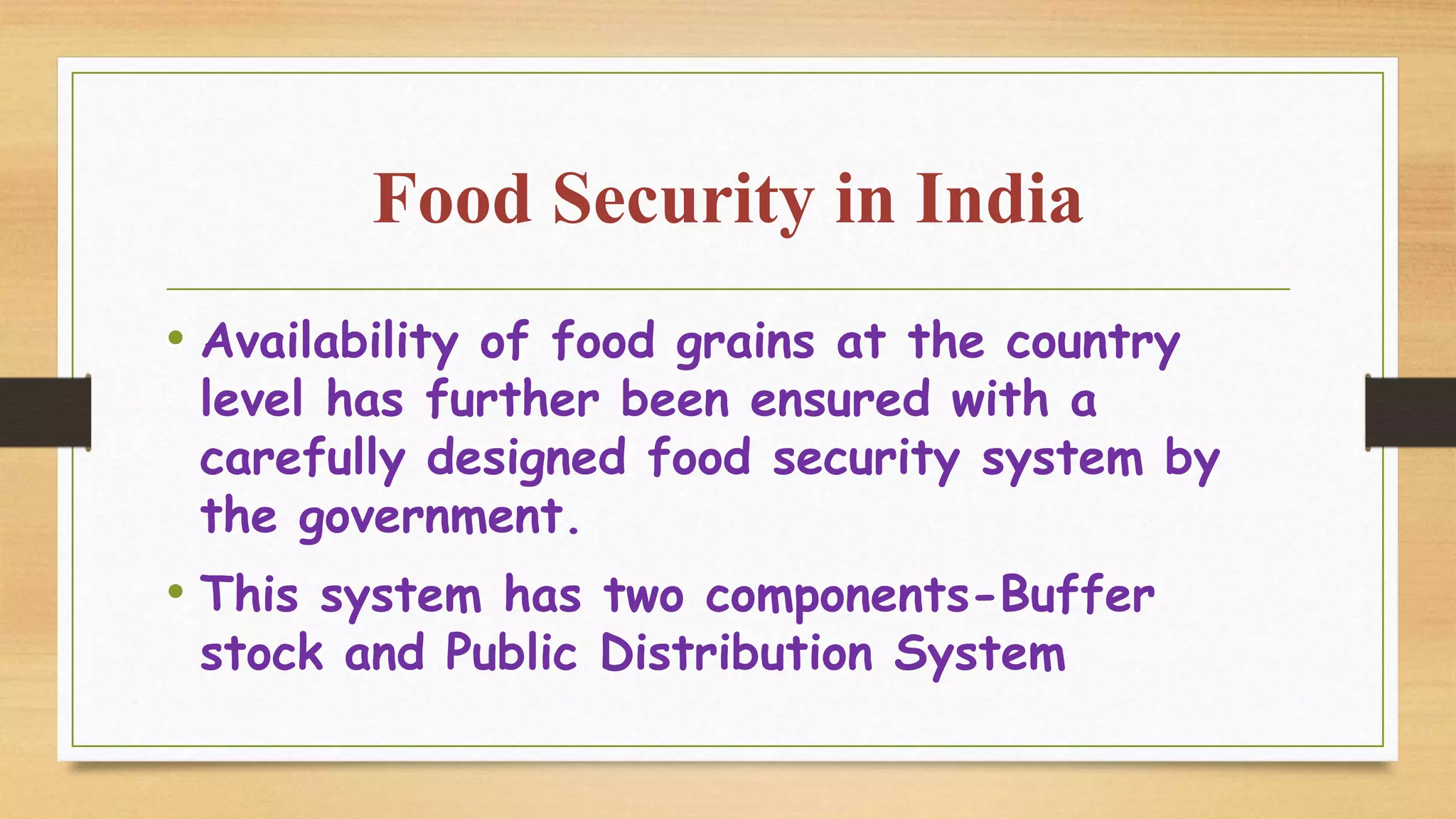 Food Security in India (PROJECT).pptx