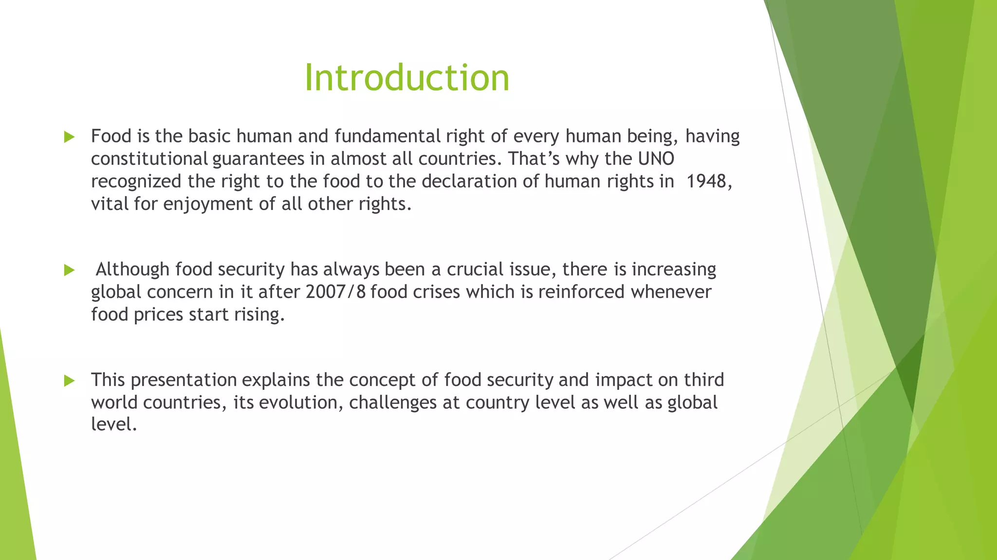 Food security in third world countries | PDF