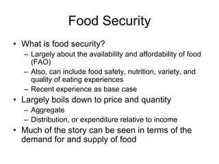 First Principles Approach to Food Security | PPT