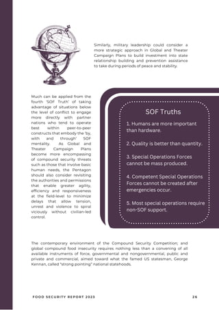 Versatility at the Tip of the Spear: Food Security and the Utility of SOF | PDF