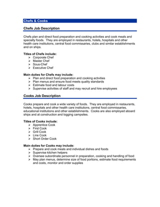 Food service | PDF