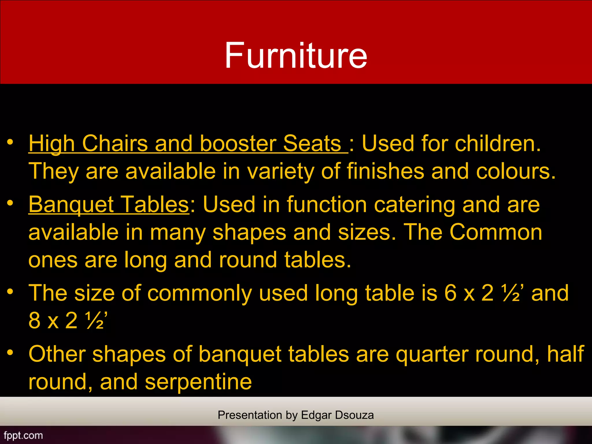 Food service equipments | PPT