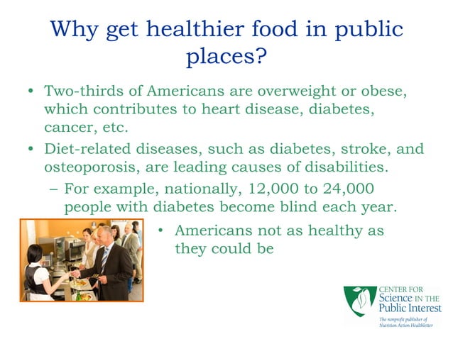 Operationalizing Food Service Guidelines to Create a Healthier Food ...